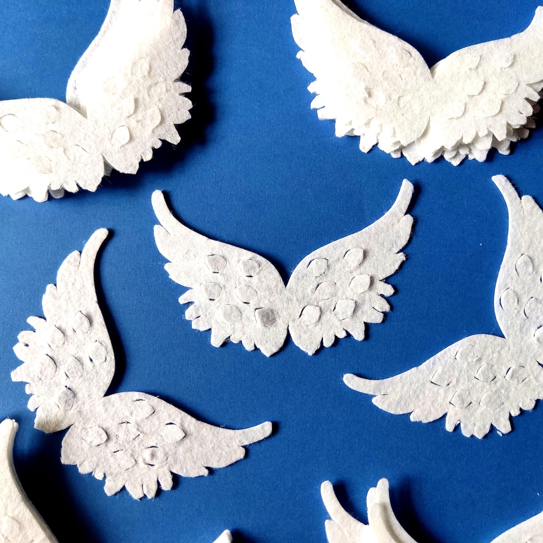 Felt Angel Wings Die Cuts Easter Decor Add Some Heavenly Charm to Your ...