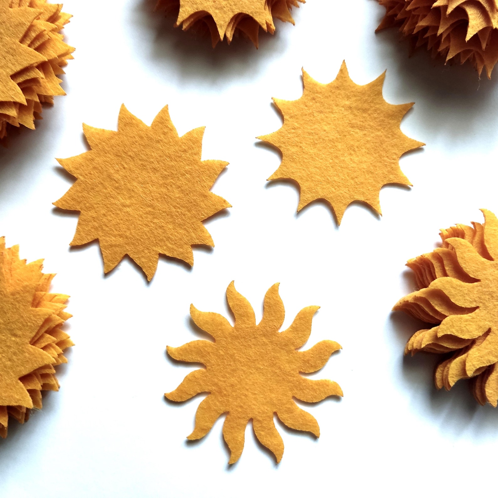 Felt Sun Die-cut Craft Supplies Sun Cutout for Sewing Craft Projects ...