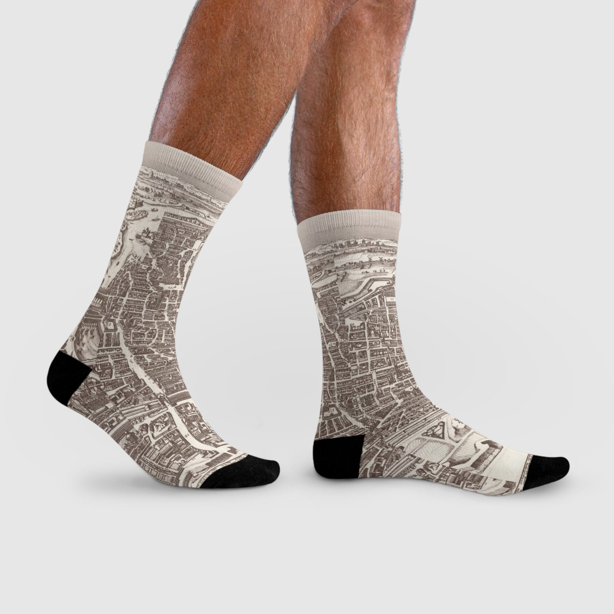 Paris Gift Paris Map Socks Old Map of Paris France Gift - Etsy