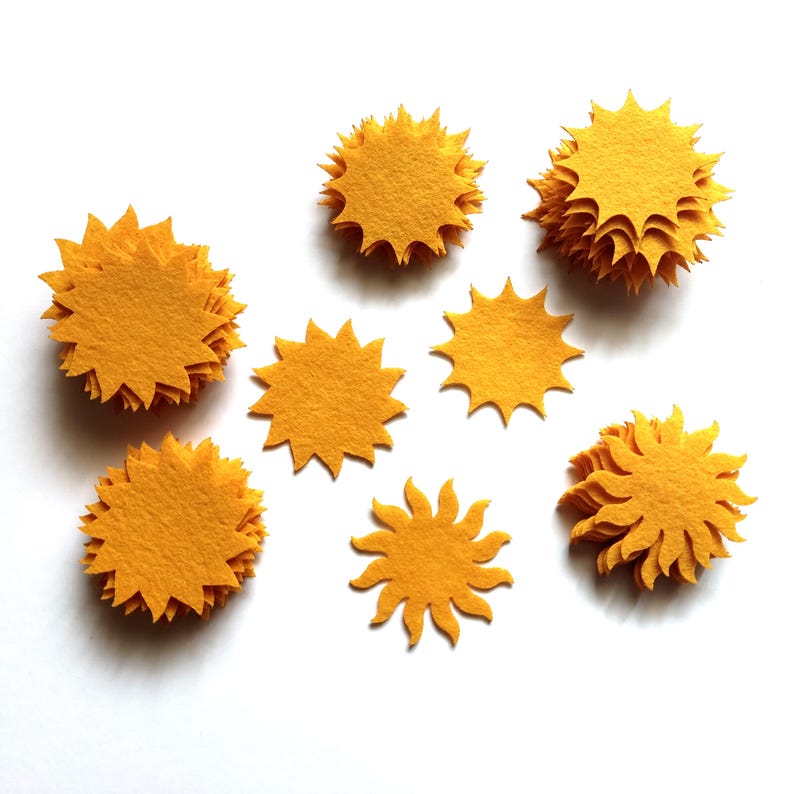 Felt Sun Die-cut Craft Supplies Sun Cutout for Sewing Craft Projects ...