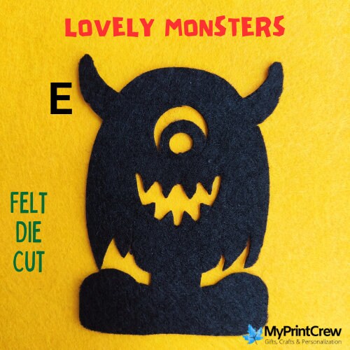 Felt Die Cut Monsters Collection Halloween Appliques of Lovely Monsters ...