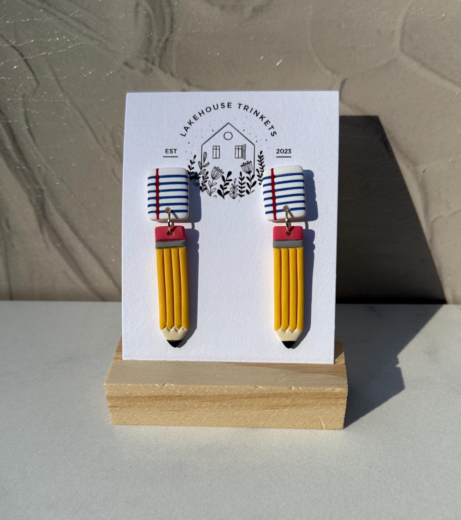 Back to School Earrings | Pencil & Paper | Teacher Appreciation Gift ...