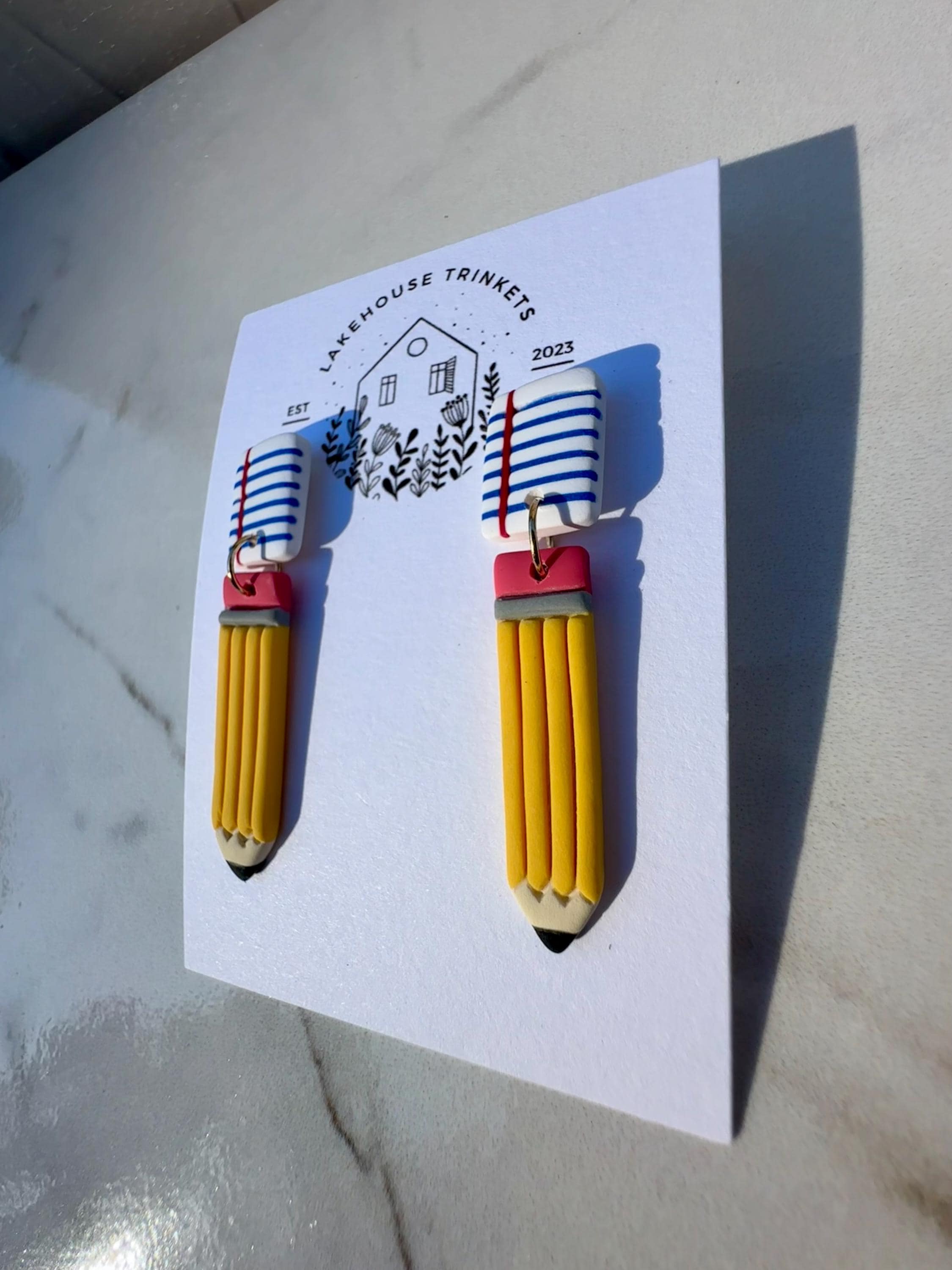 Back to School Earrings | Pencil & Paper | Teacher Appreciation Gift ...