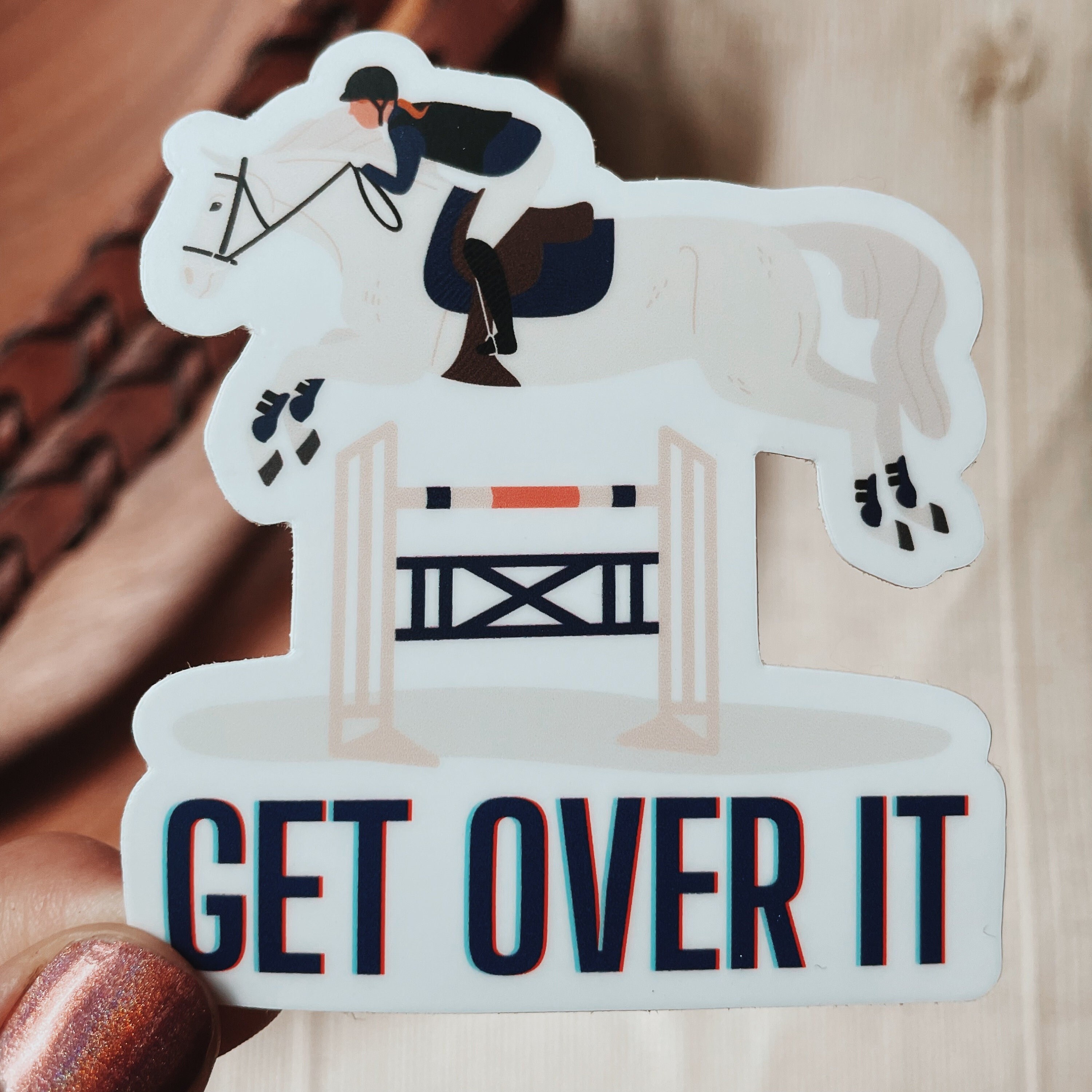 Get Over It Show Jumping Sticker Horse Vinyl Decal Horse - Etsy