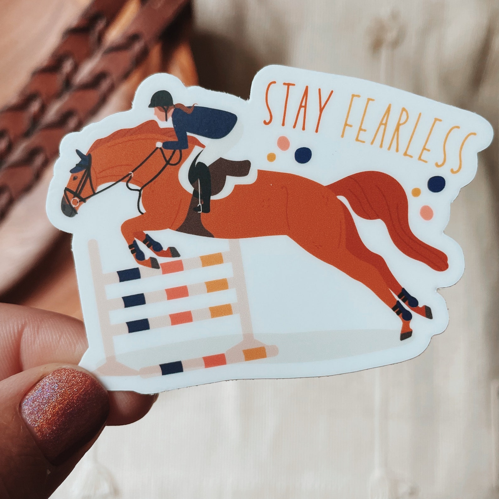 Stay Fearless Show Jumping Sticker | Horse Vinyl Decal | Horse Lover ...