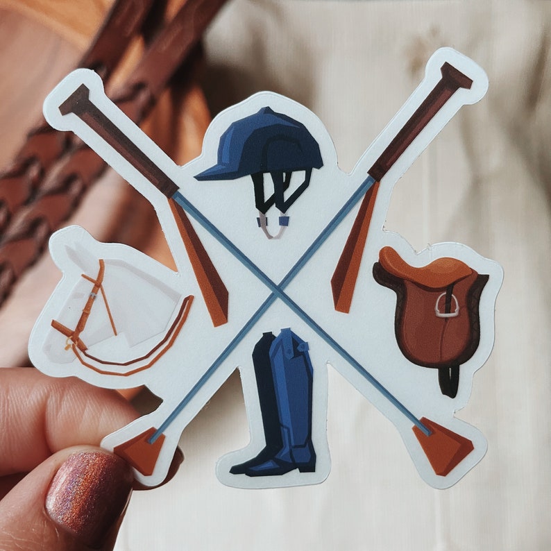 English Equestrian Badge Sticker Horse Vinyl Decal Horse Lover Horse ...