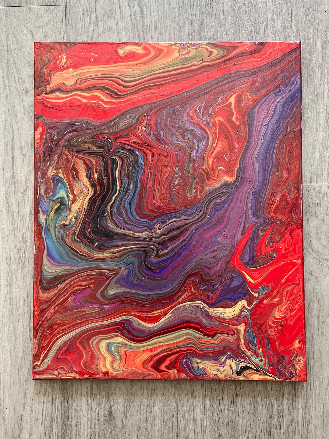 Original Acrylic Pouring Painting (greek Power)-wall Art-wall Decor - Etsy