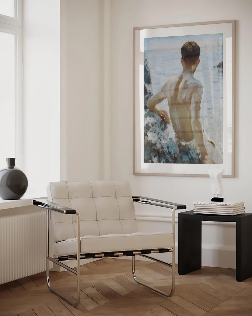 Henry Scott Tuke Painting beach Study, HIGH QUALITY Art Print ...