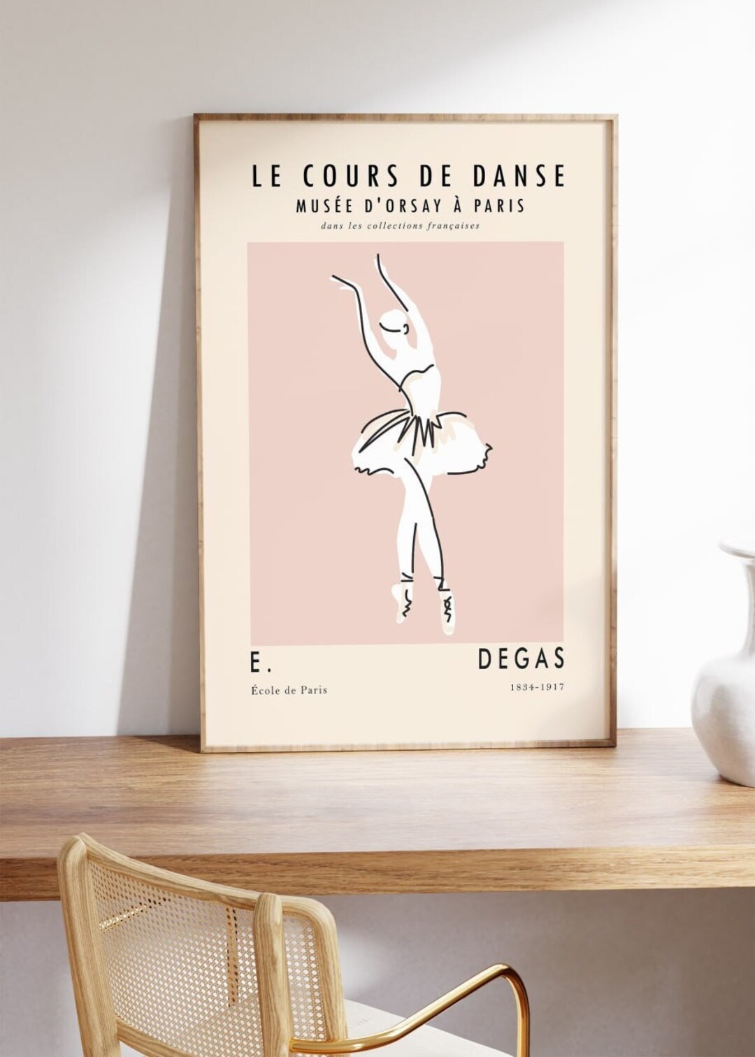 Ballet Exhibition Poster by Edgar Degas Painting, Vintage Ballerina ...