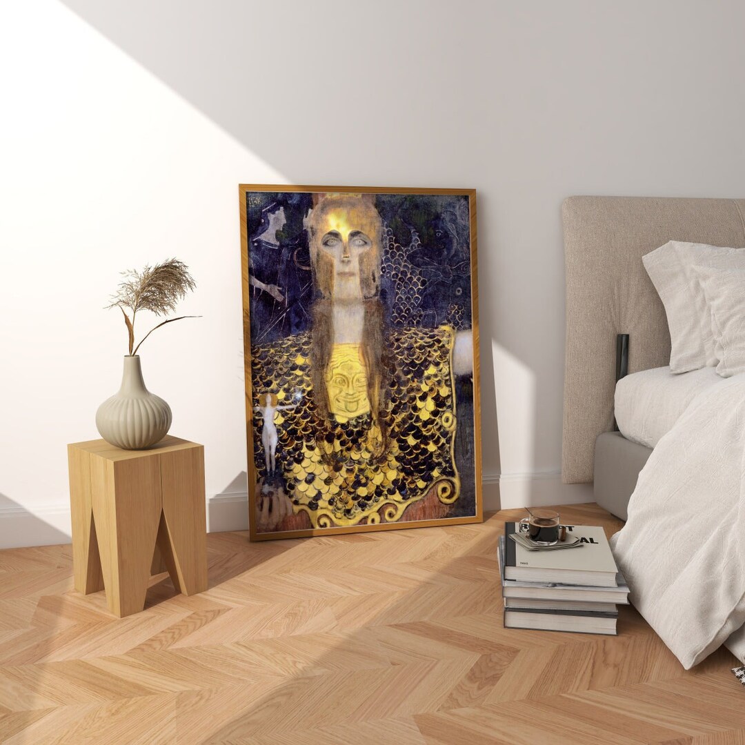 Klimt Art Print pallas Athena Greek Goddess Painting HIGH QUALITY Klimt ...