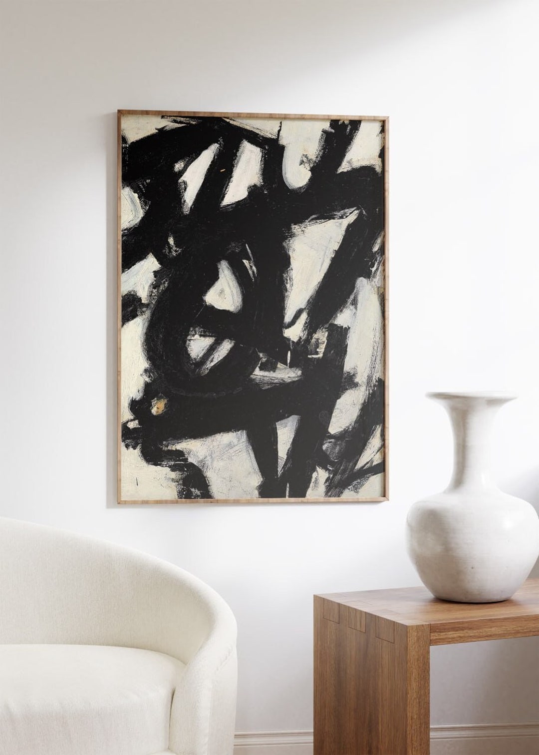 Franz Kline Print, Kline Poster, composition by Kline, Abstract Black ...