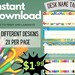 Printable Classroom Desk Name Tags | Instant Download | Back to School ...