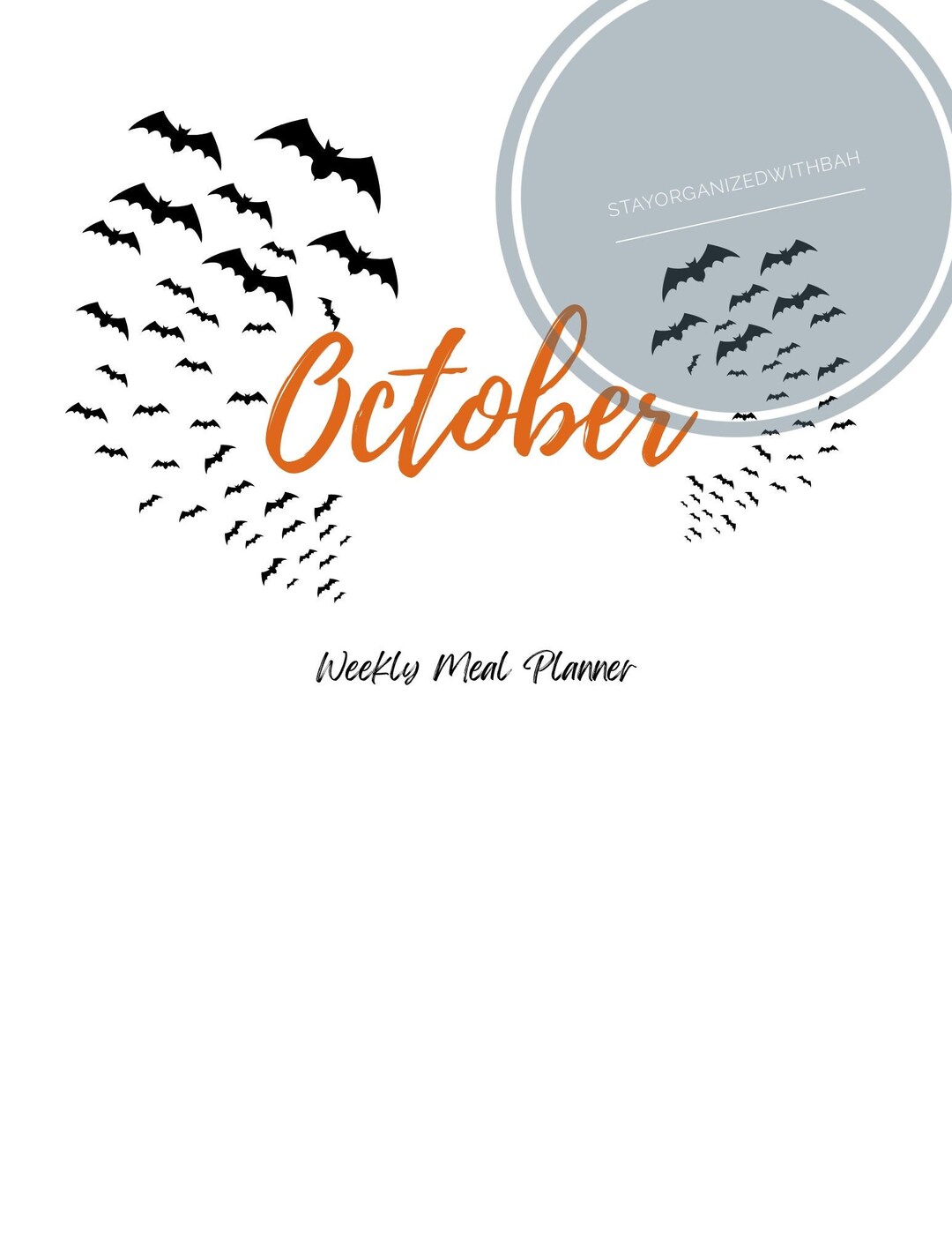 Printable October Meal Planner - Etsy