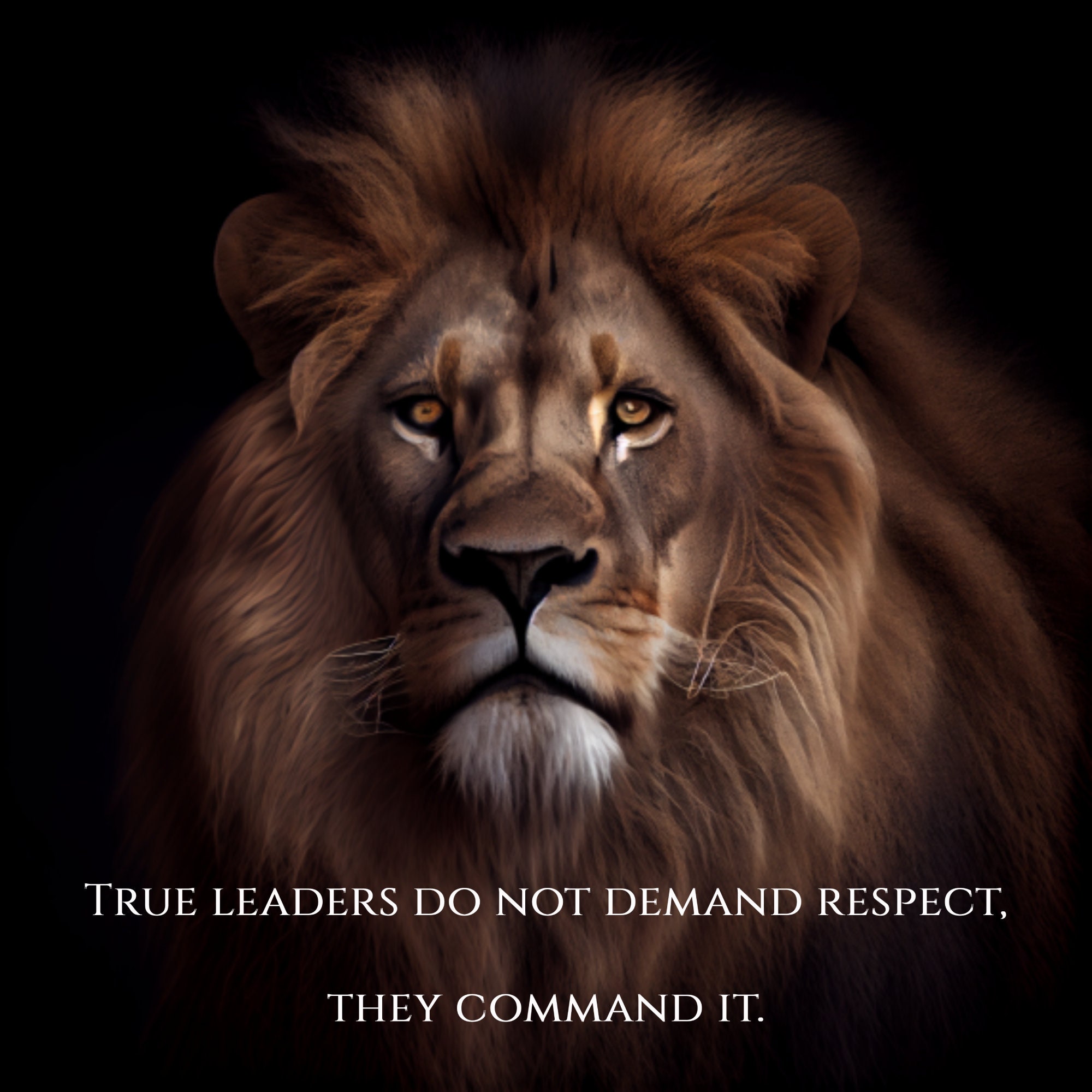 True Leaders Lion Art Print | Inspirational Quote Digital Download ...