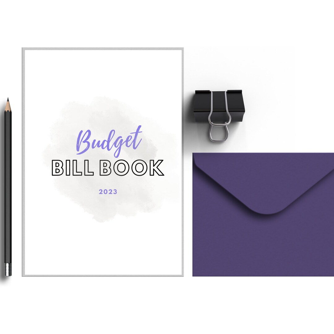 Printable Budget Bill Book - Etsy