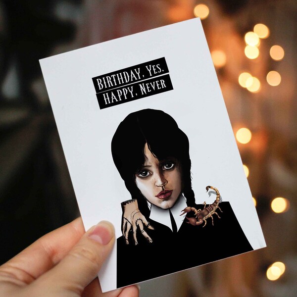 Wednesday Birthday Card for Pet - Etsy Australia