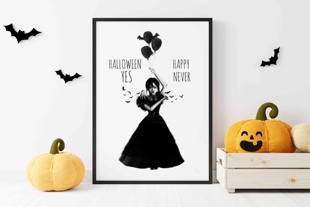Wednesday Addams Halloween Posterwednesday Dancing Wall - Etsy