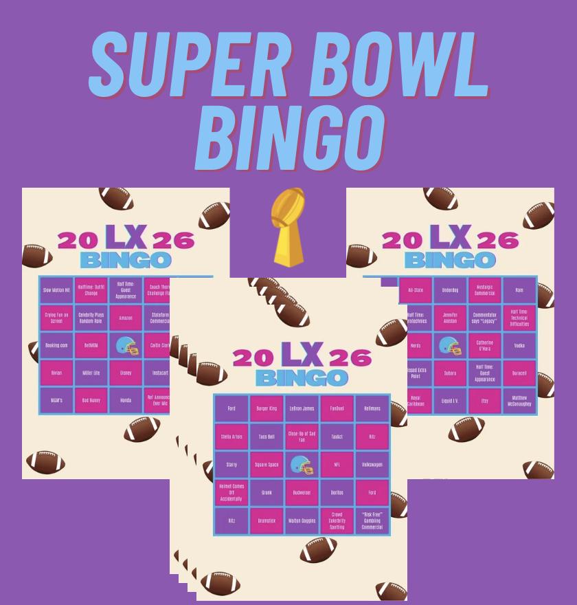 Super Bowl Bingo – 25 Unique Cards (instant Download) - Etsy