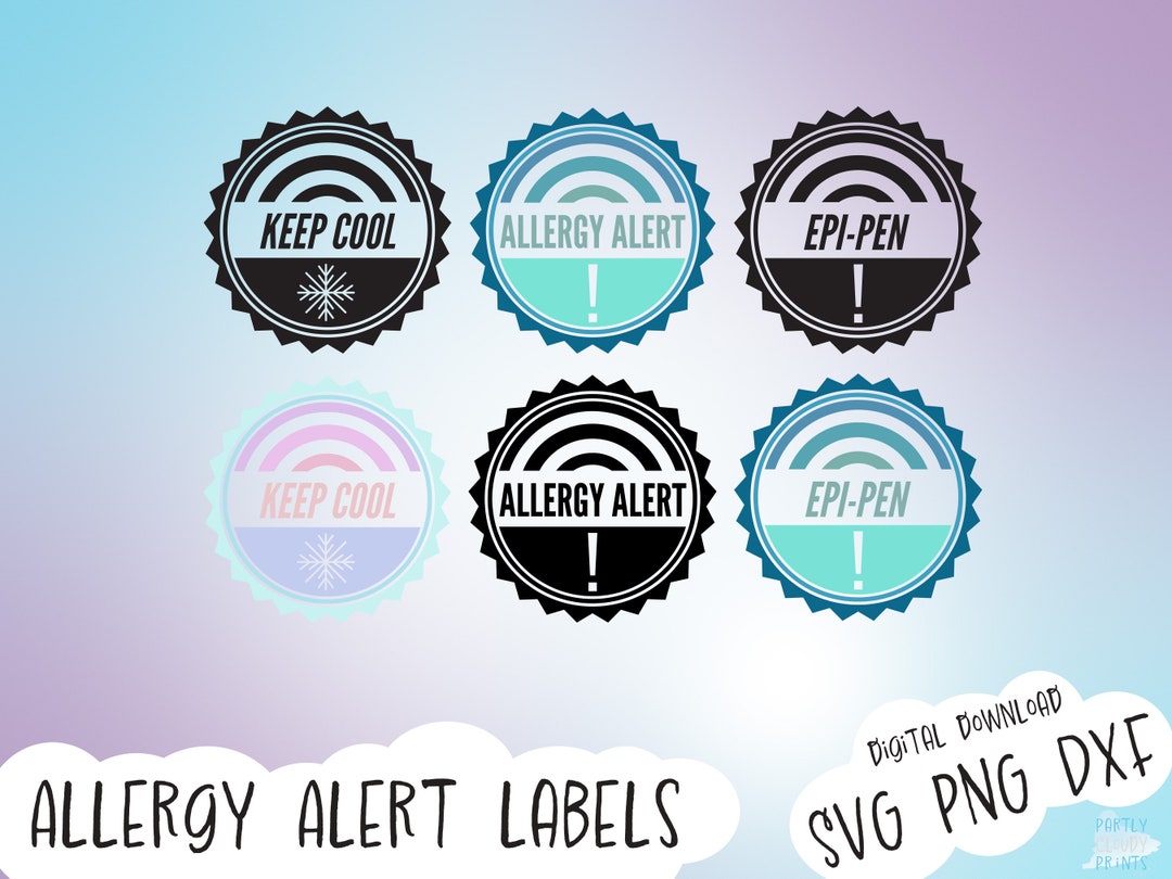 Allergy Alert SVG, Epipen Png, Keep Cool Label, Food Allergy Aware ...
