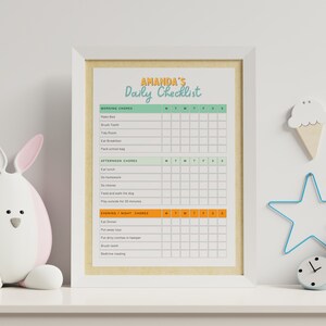Kids Chore Chart Bundle, Printable Daily School Routine, Reward Chart ...