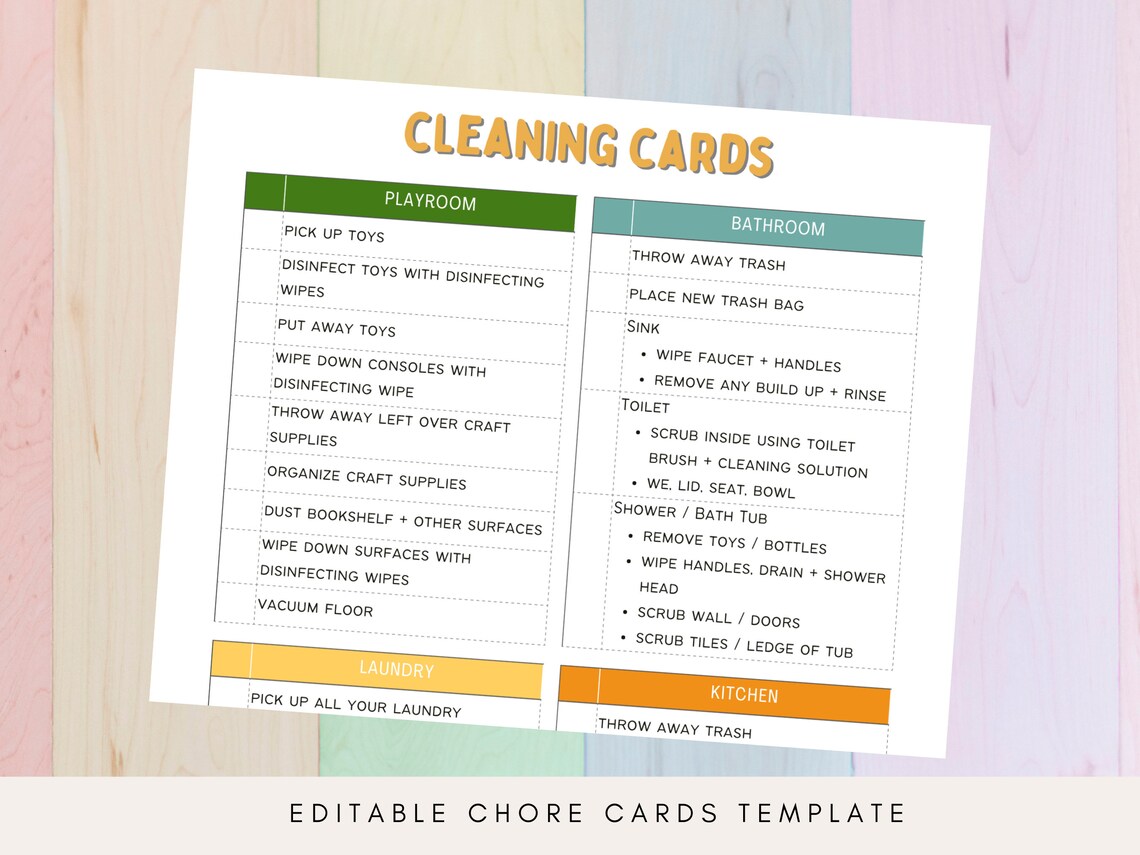 Kids Chore Chart Bundle, Printable Daily School Routine, Reward Chart ...