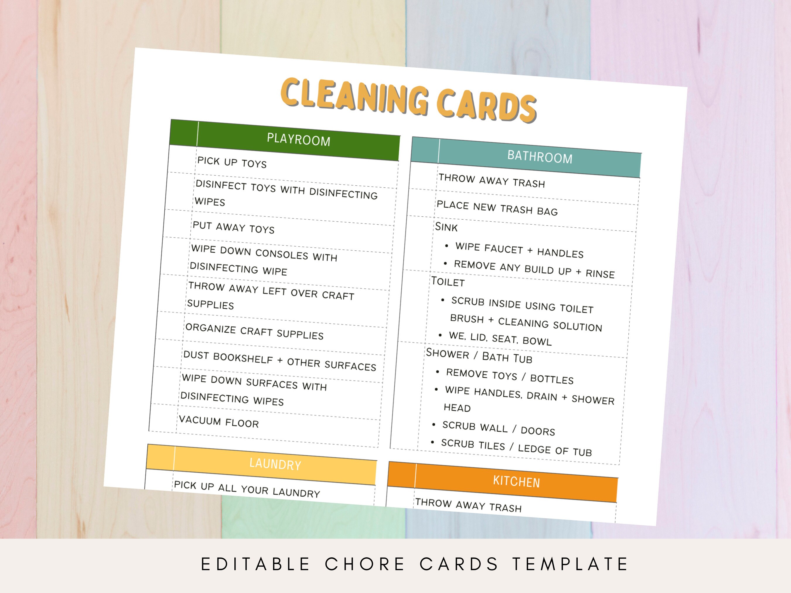 Kids Chore Chart Bundle, Printable Daily School Routine, Reward Chart ...