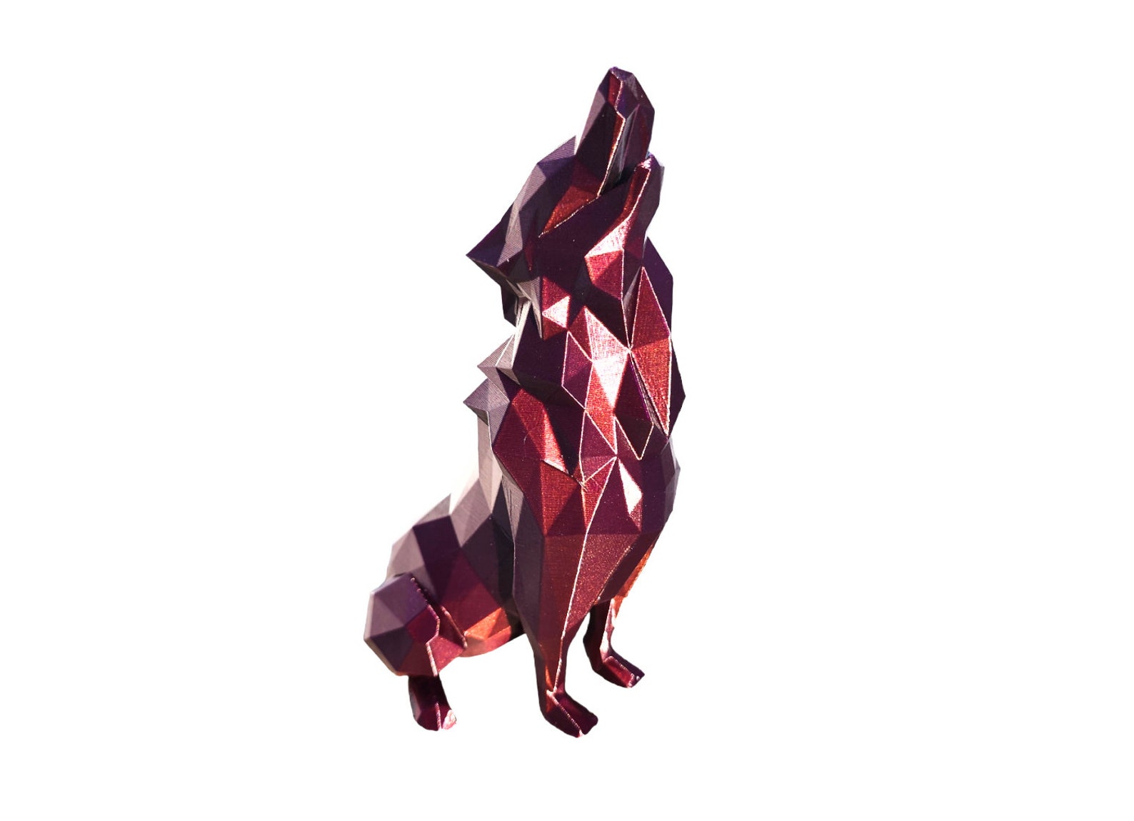 Low Poly Howling Wolf 3D Model File .STL - Etsy