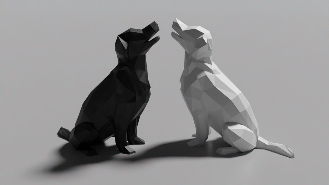 Low Poly Puppy 3D Model, Digital File, STL File, Private Use - Etsy
