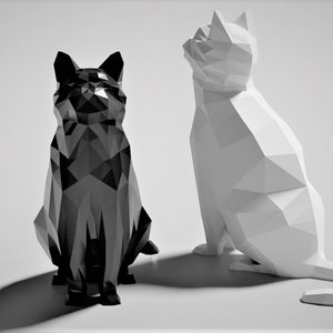 Low Poly Cat 3D Model, Digital File, STL File, Private Use - Etsy