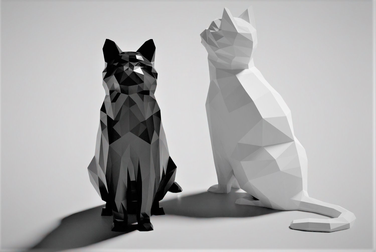 Low Poly Cat 3D Model, Digital File, STL File, Private Use - Etsy