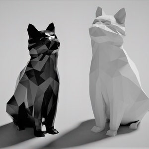Low Poly Cat 3D Model, Digital File, STL File, Private Use - Etsy