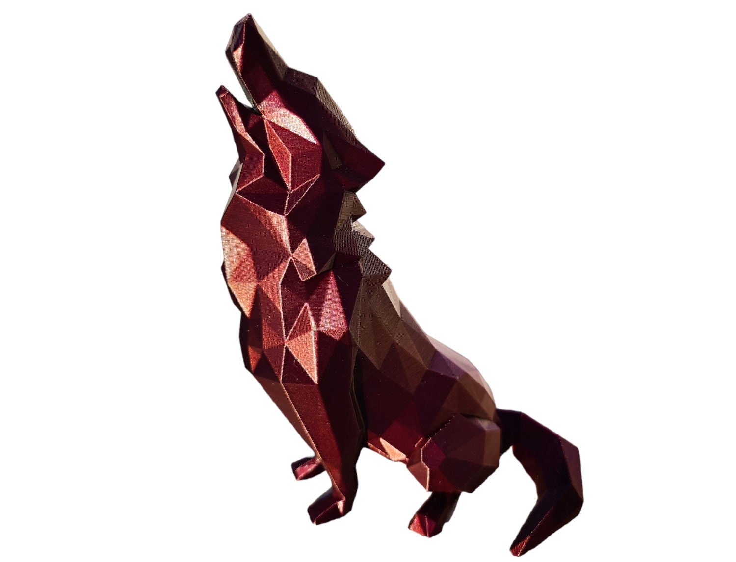 Low Poly Howling Wolf 3D Model File .STL - Etsy