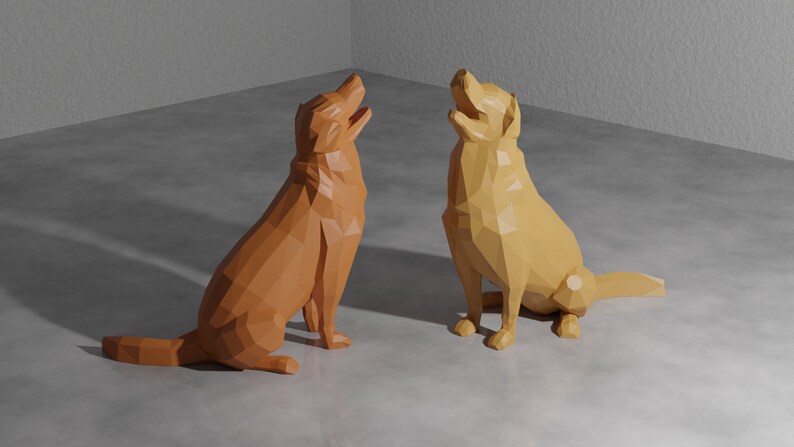 Low Poly Dog (golden Lab Retriever) (3D Model File) (.STL) - Etsy