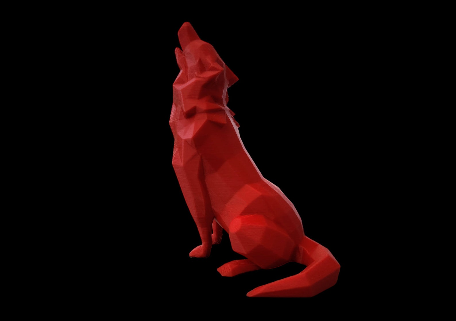 Low Poly Howling Wolf 3D Model File .STL - Etsy