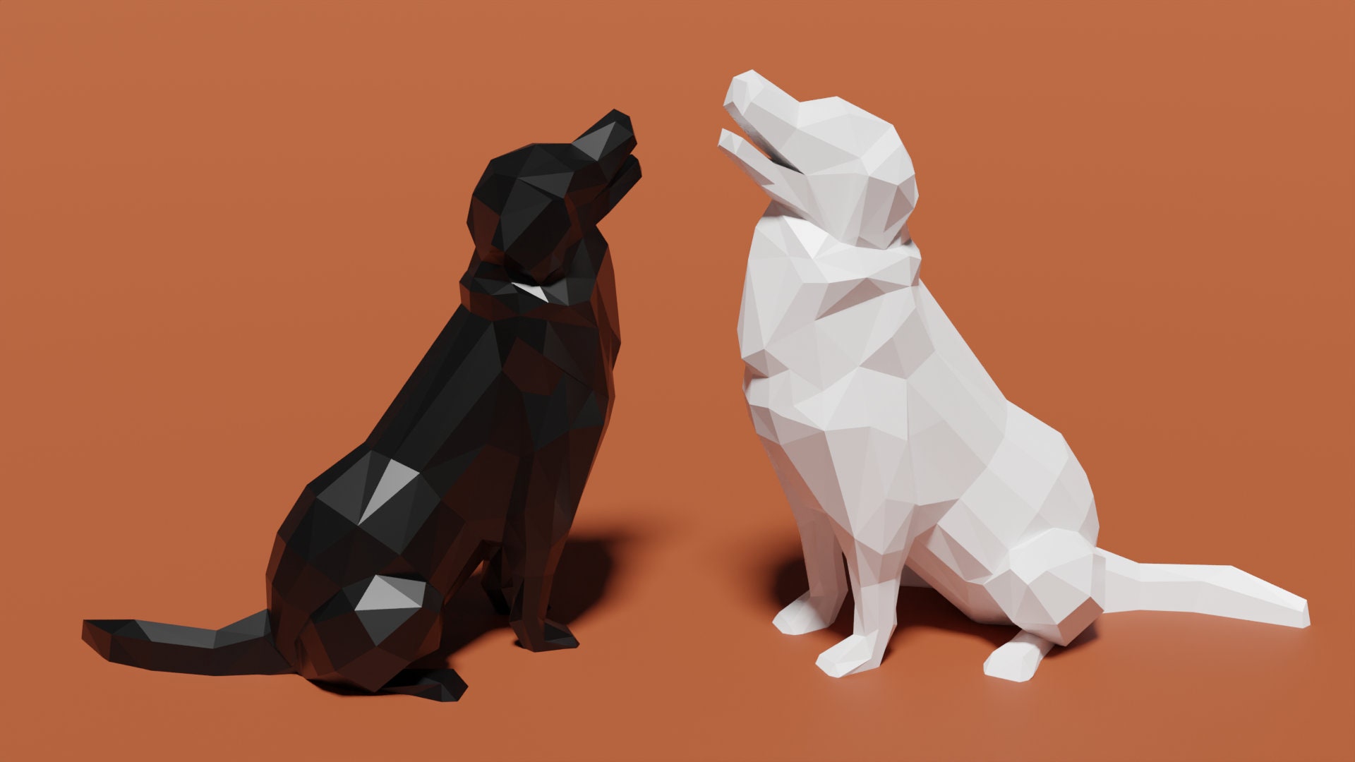 Low Poly Dog 3D Model, Digital File, STL File, Private Use - Etsy