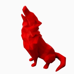 Low Poly Howling Wolf (3D Model File) (.STL) - Etsy