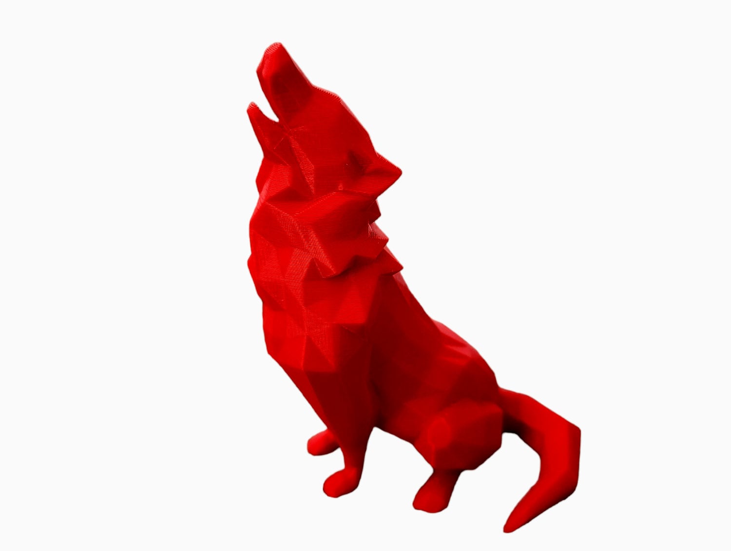 Low Poly Howling Wolf 3D Model File .STL - Etsy
