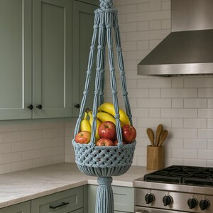 Vintage Blue Hanging Basket - Etsy