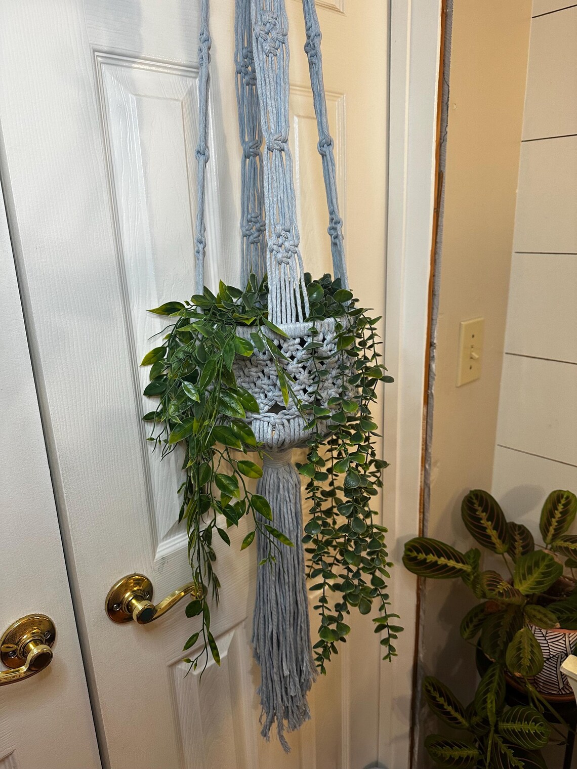 Vintage Blue Hanging Basket - Etsy