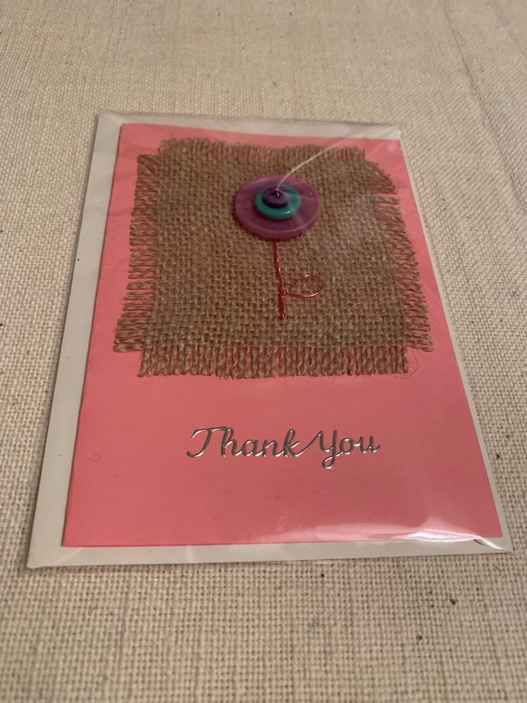 Handmade Thank You Card - Etsy