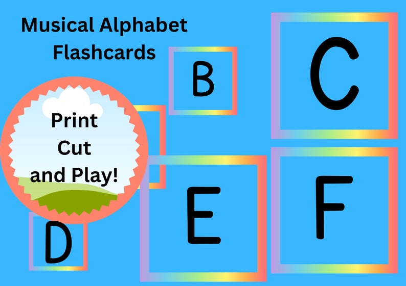 Musical Alphabet Flashcards!!! Primer Level Beginning Piano Letter ...