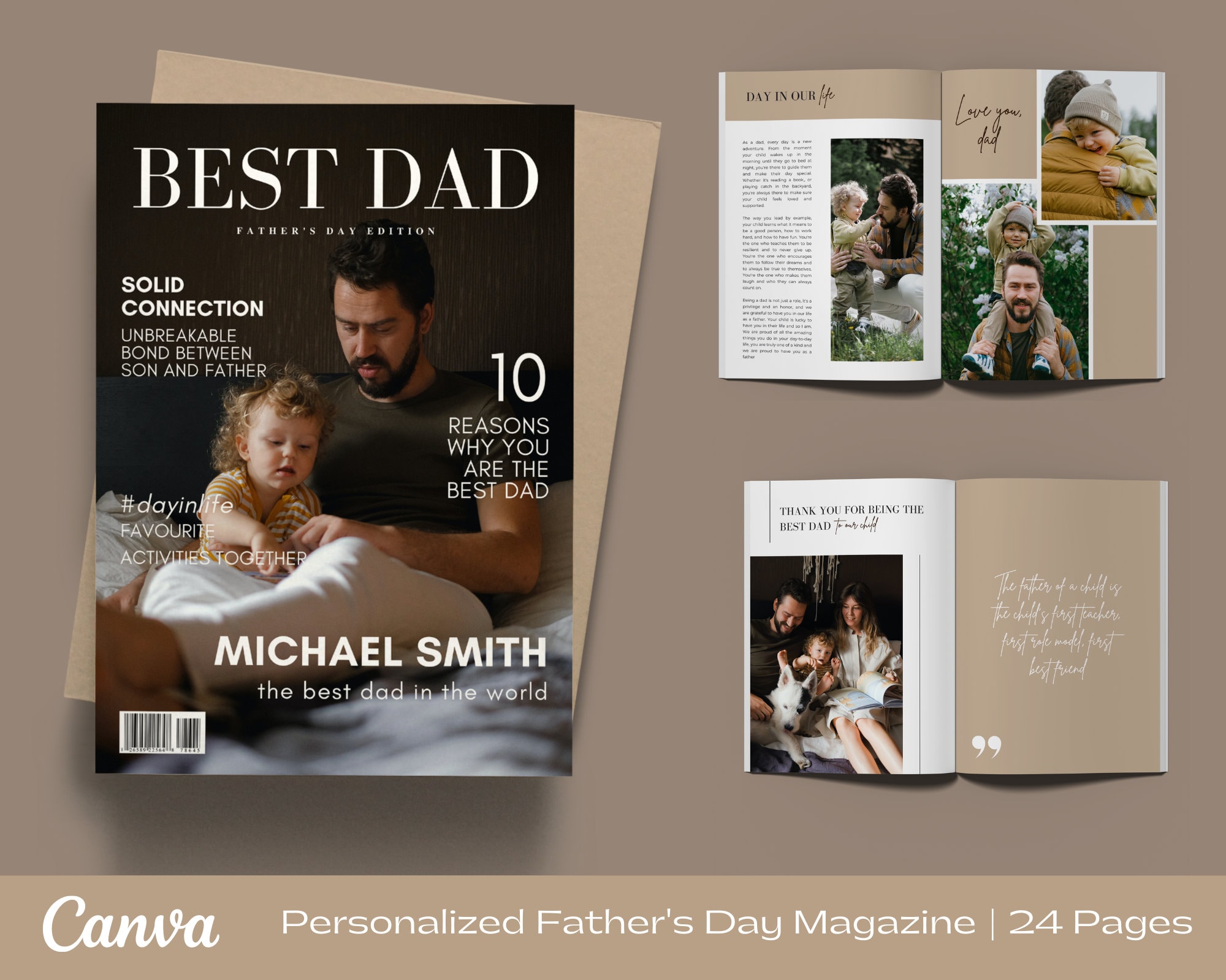 Father's Day Magazine, Father Day Gift From Kids, Gift for Dad 2023 ...