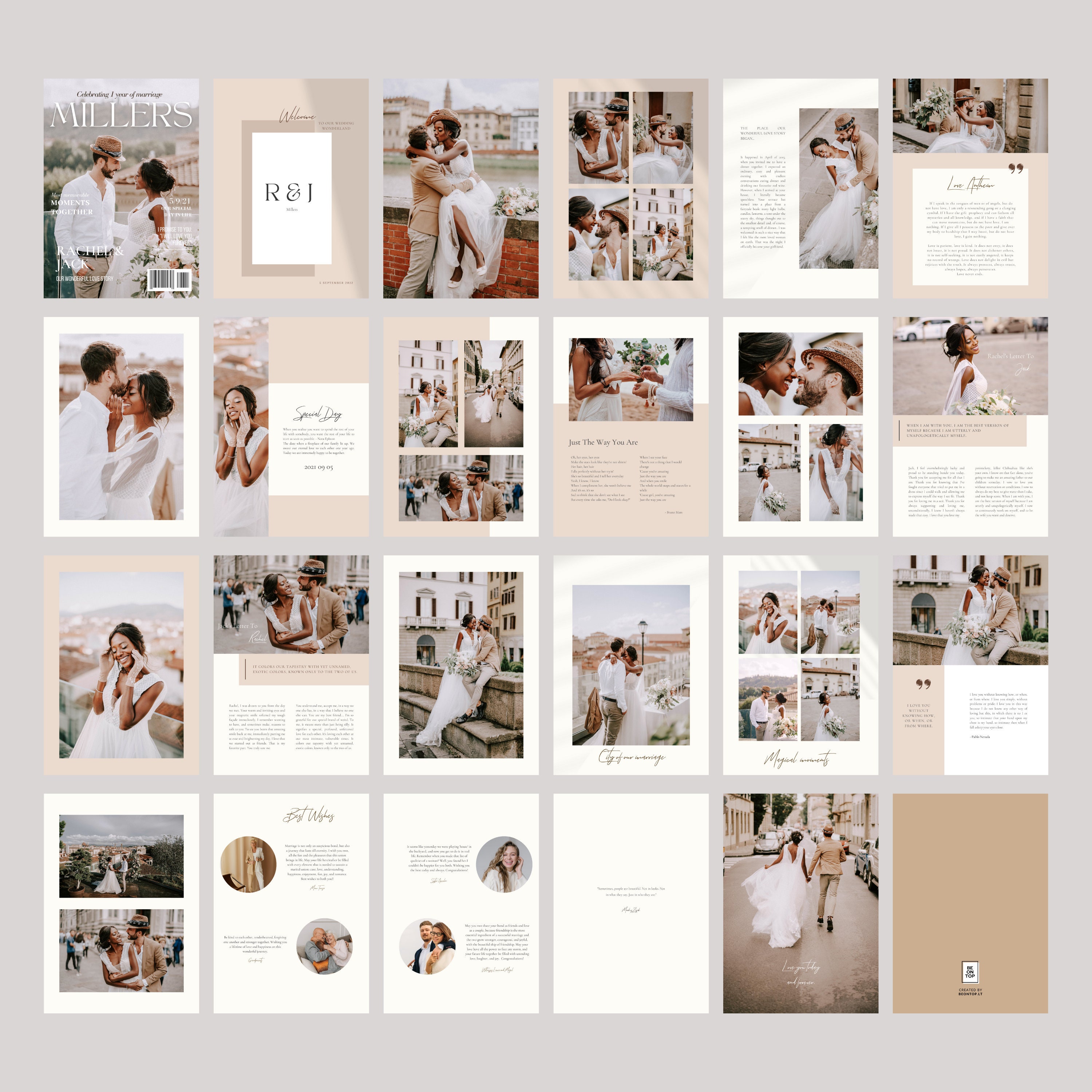 Wedding Magazine Editable Canva Template Parents of the - Etsy Australia
