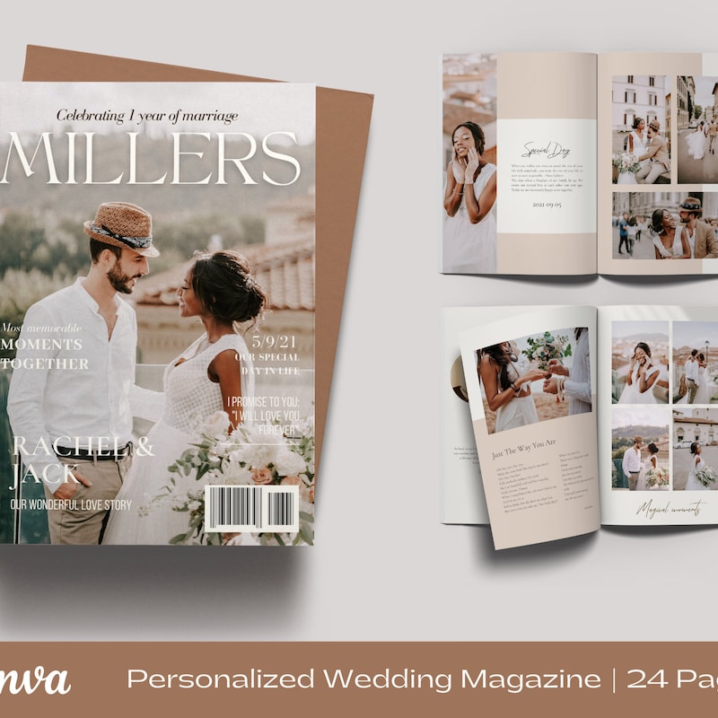 Magazine Wedding Invitation - Etsy