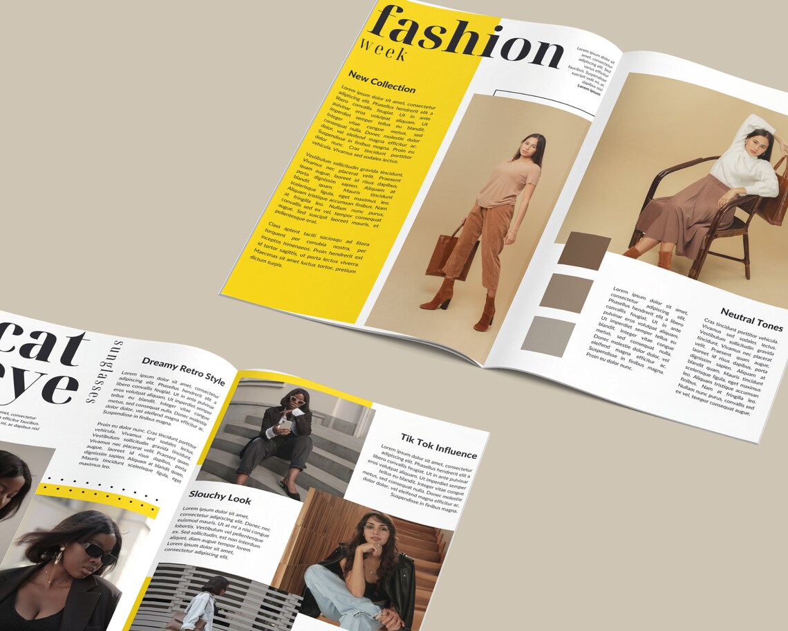 Fashion Magazine Template Canva Template Digital Magazine Template ...