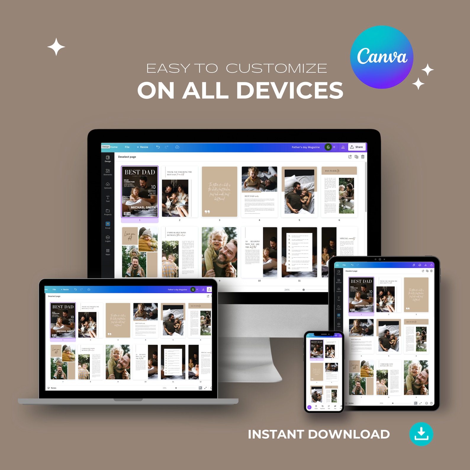 Father's Day Magazine, Father Day Gift From Kids, Gift for Dad 2023 ...