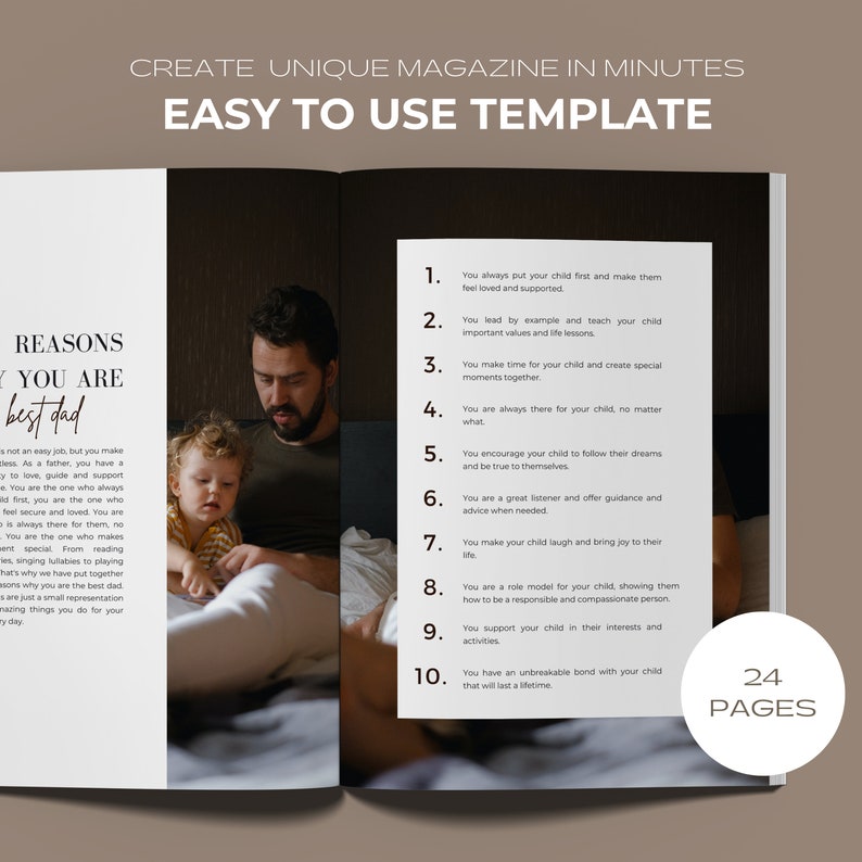 Father's Day Magazine, Father Day Gift From Kids, Gift for Dad 2023 ...