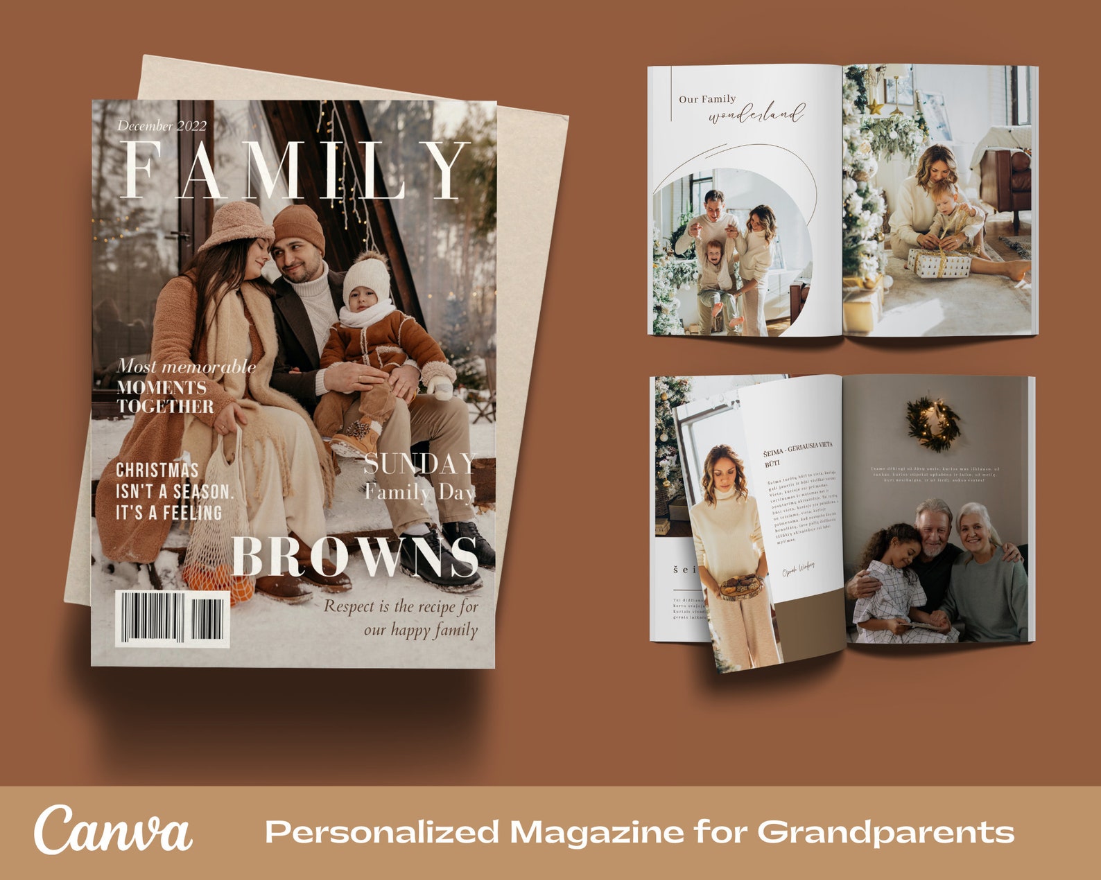 Editable Canva Template for Personalized Magazine, Personalized Gift ...