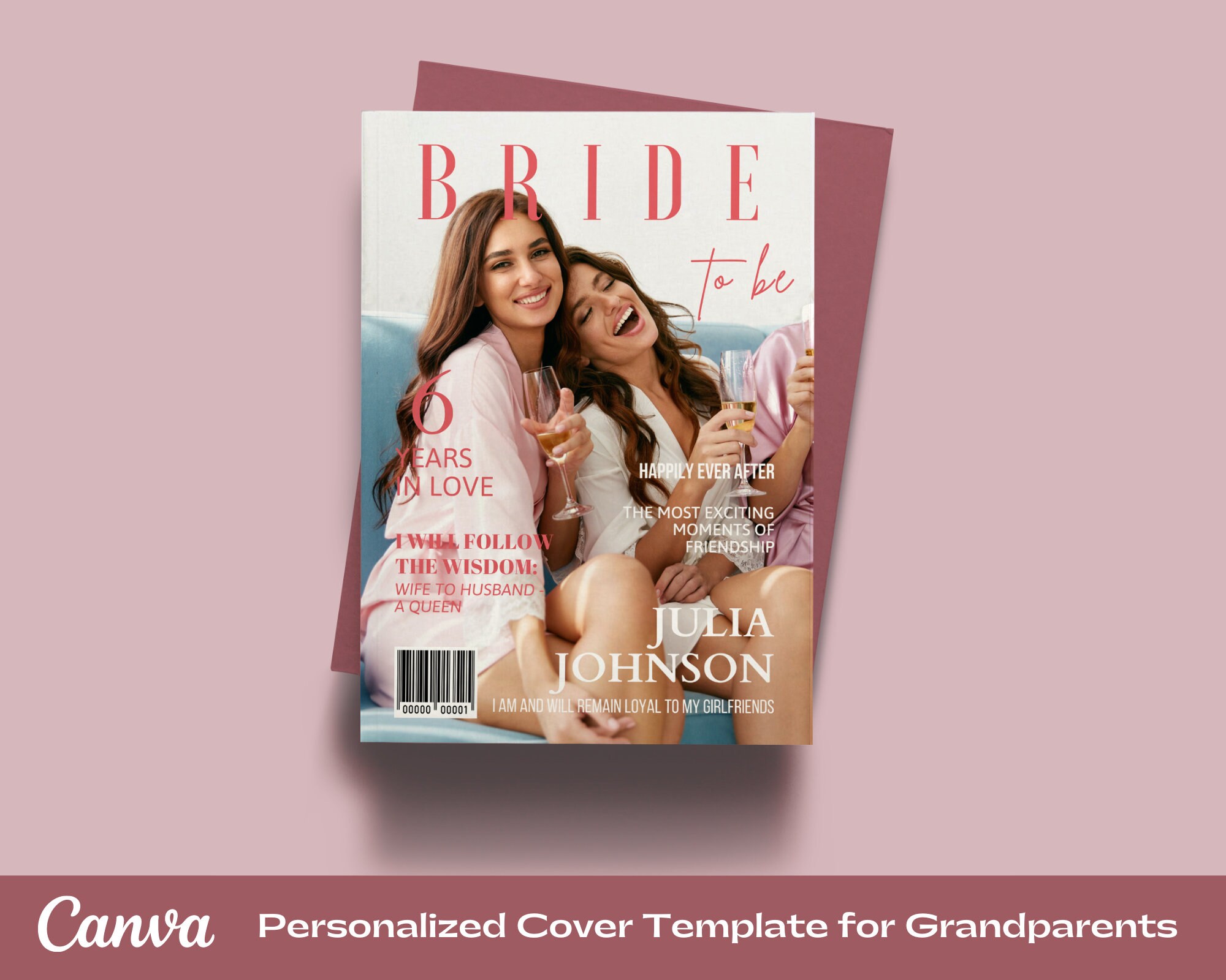 Editable Canva Template for Personalized Cover Personalized - Etsy