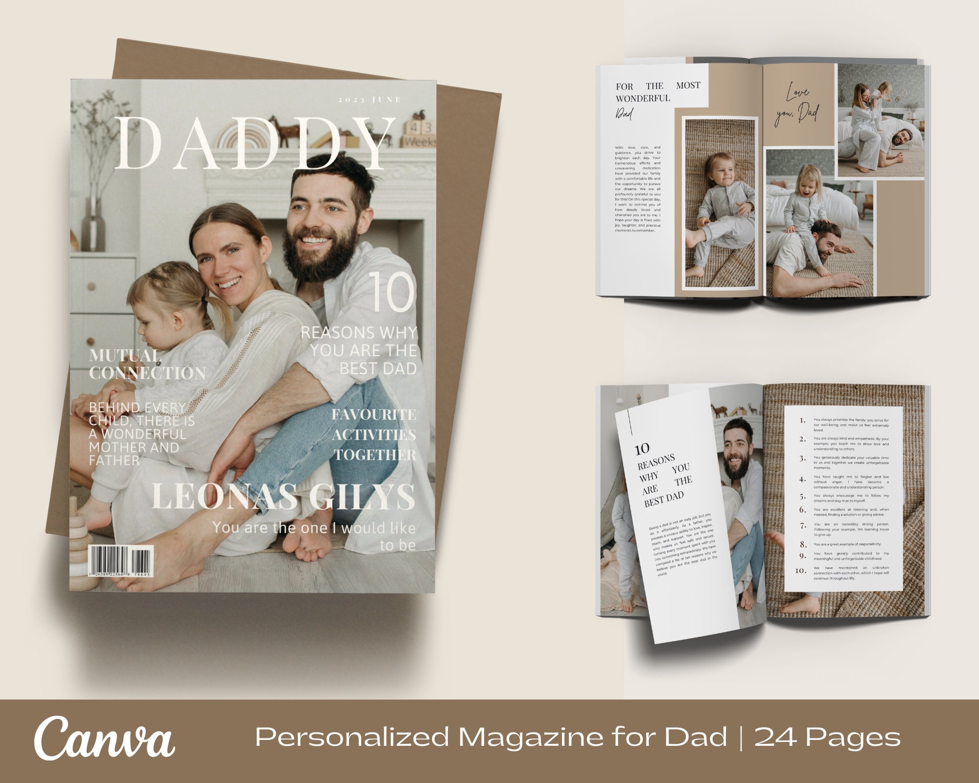 Father's Day Magazine, Father Gift From Kids, Gift for Dad 2023, Best ...